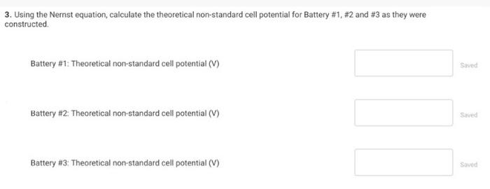 Solved Part 1 Data Summary (1pt) Battery #1: Anode | Chegg.com