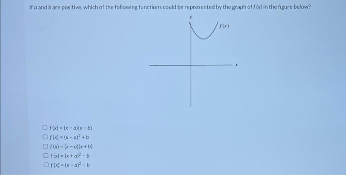 Solved If a and b are positive, which of the following | Chegg.com