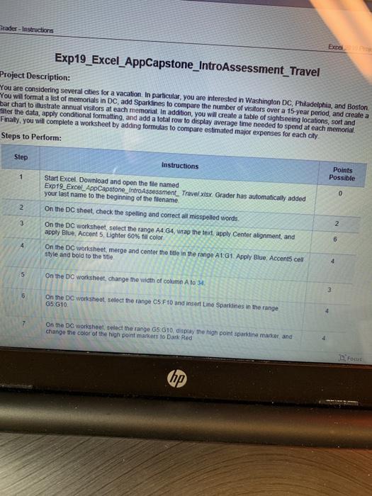 Solved Stader - Instructions Exp19_Excel_AppCapstone_Intro | Chegg.com