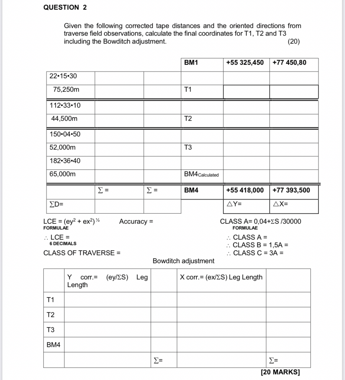 Solved QUESTION 2Given the following corrected tape | Chegg.com