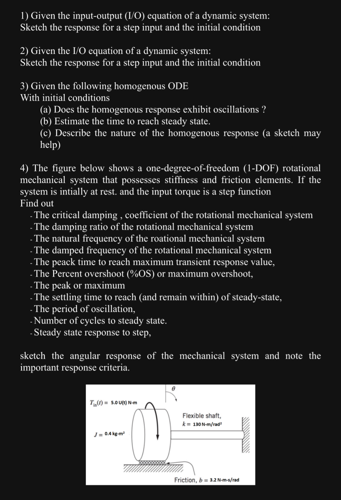 Solved Given the input-output (I/O) ﻿equation of a dynamic | Chegg.com