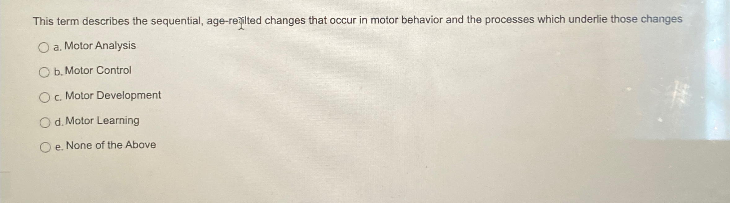 Solved This term describes the sequential, age-reailted | Chegg.com