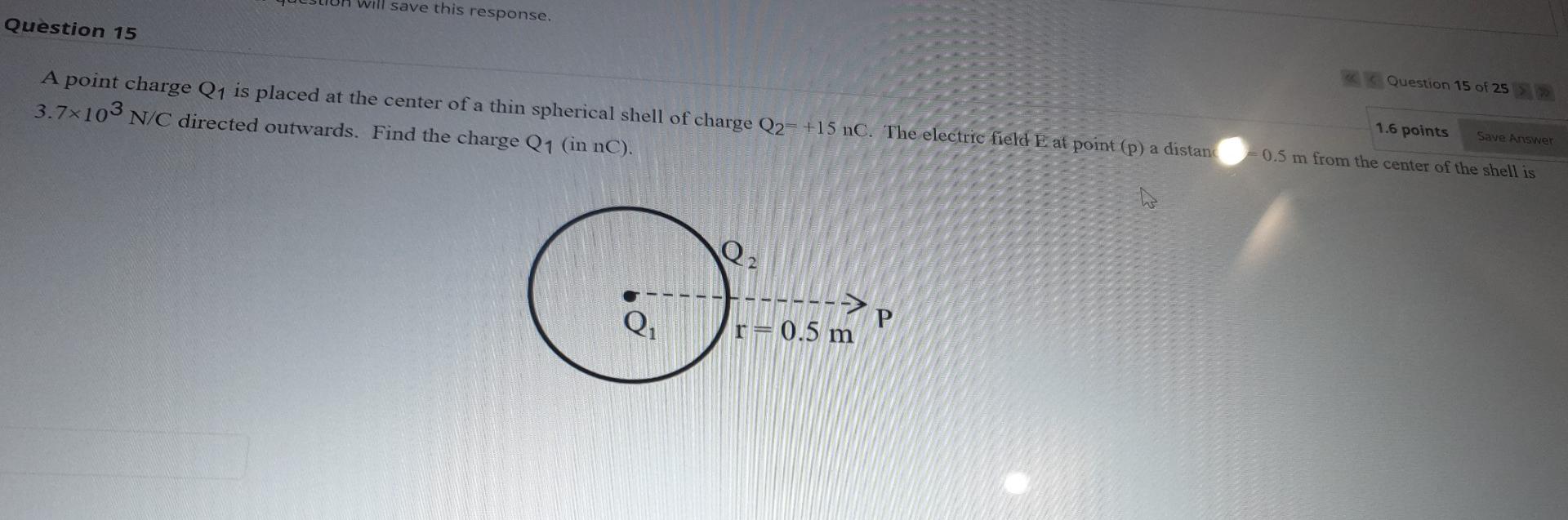 Solved *! distance r=0.5m *! find the charge Q1 (in | Chegg.com