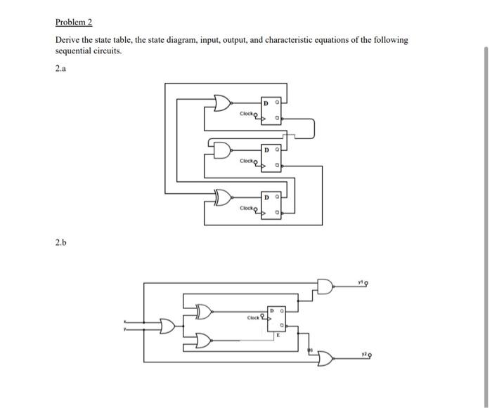 Solved Derive the state table, the state diagram, input, | Chegg.com
