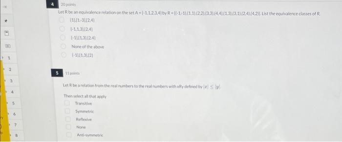 Solved Let R be an equivalence relation on the set | Chegg.com