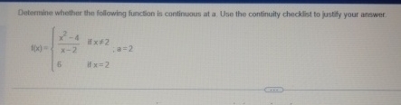 Solved Determine whether the following function is | Chegg.com