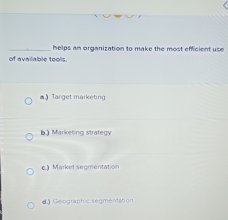 Solved q, ﻿helps an organization to make the most efficient | Chegg.com