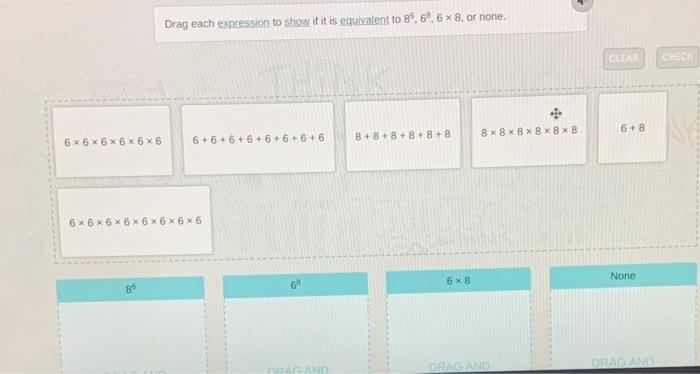 Solved Drag each expression to show if it is equivalent to | Chegg.com
