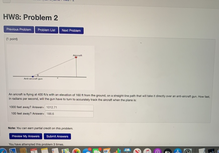 Solved HW8: Problem 2 Previous Problem Problem List Next | Chegg.com