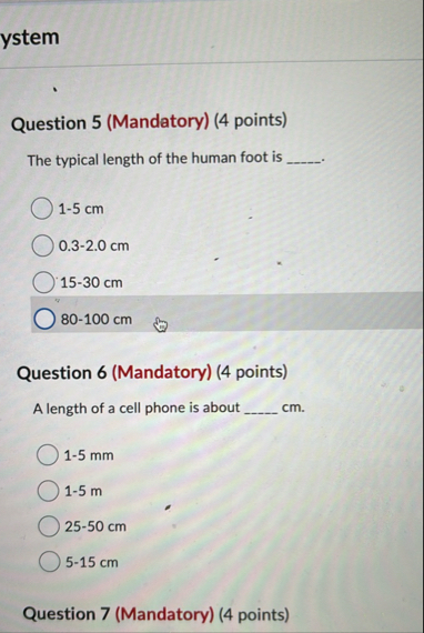 Solved ystemQuestion 5 (Mandatory) (4 ﻿points)The typical | Chegg.com