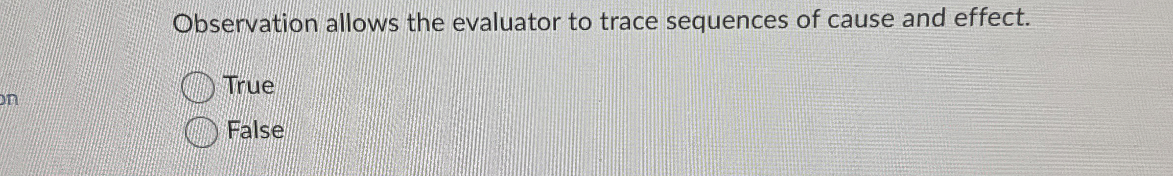 Solved Observation allows the evaluator to trace sequences | Chegg.com