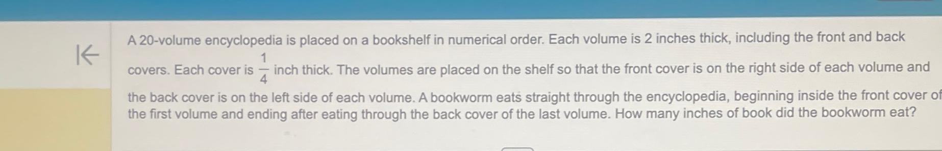 Solved A 20 -volume encyclopedia is placed on a bookshelf in | Chegg.com