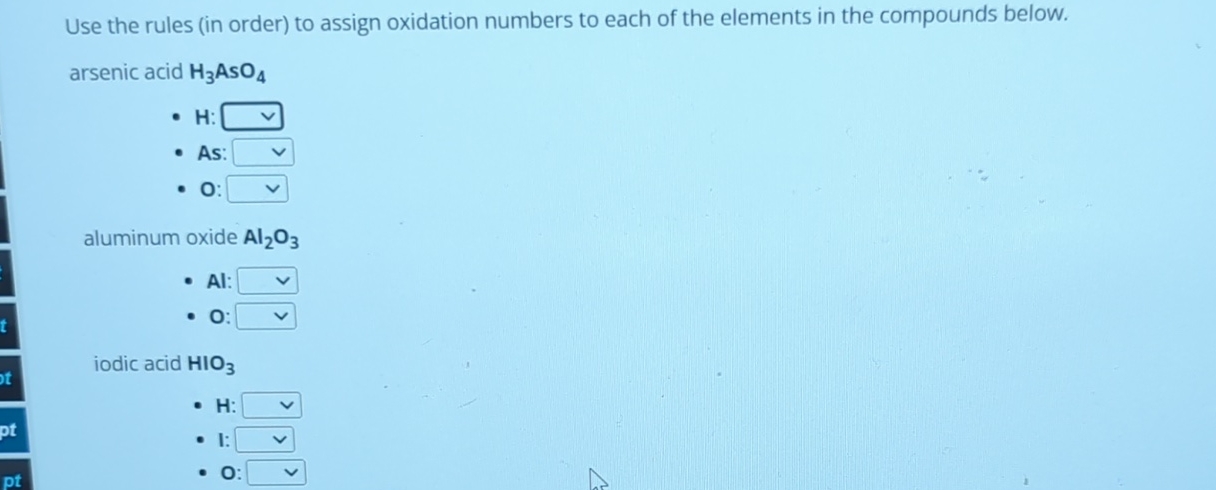 Solved Use the rules (in order) ﻿to assign oxidation numbers | Chegg.com