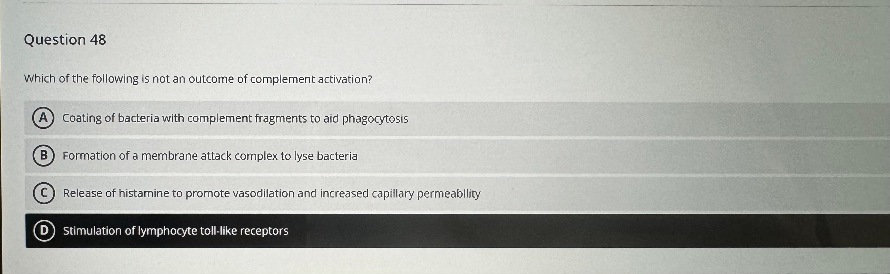 Solved Question 48Which of the following is not an outcome | Chegg.com