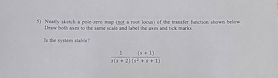 Solved Neatly sketch a pole-zero map (not a root locus) ﻿of | Chegg.com