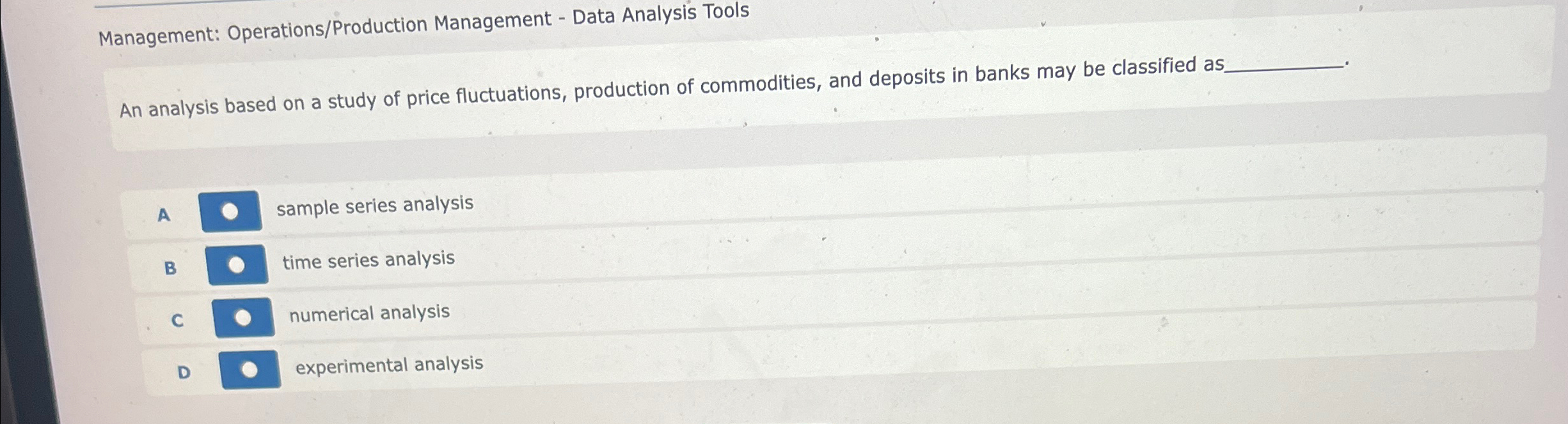 Solved Management: Operations/Production Management - ﻿Data | Chegg.com