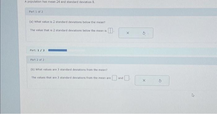 Solved (a) What value is 2 standard deviations below the | Chegg.com