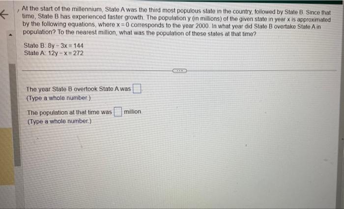 Solved At the start of the millennium, State A was the third | Chegg.com