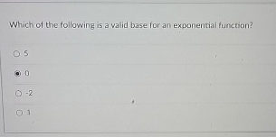 Solved Which of the following is a valid base for an | Chegg.com