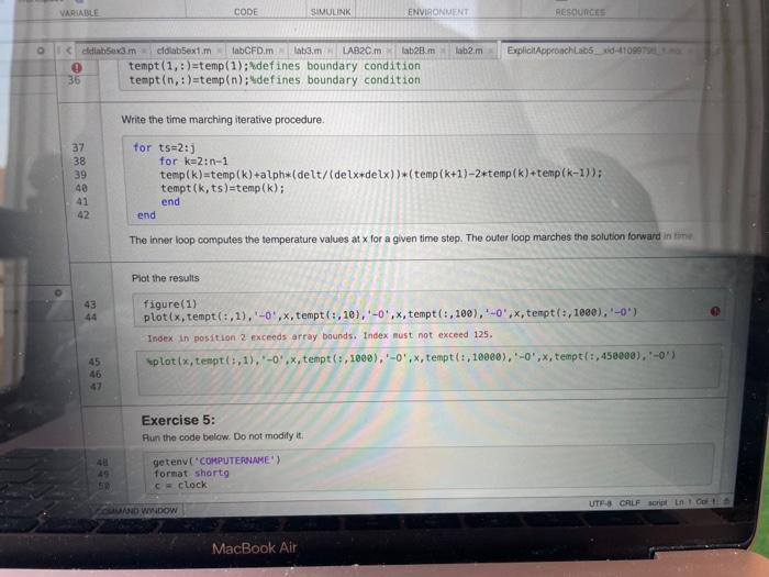 Solved Please refer to the attached. mlx file The heat | Chegg.com