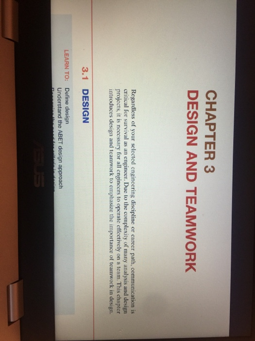 Solved CHAPTER 3 DESIGN AND TEAMWORK Regardless of your | Chegg.com