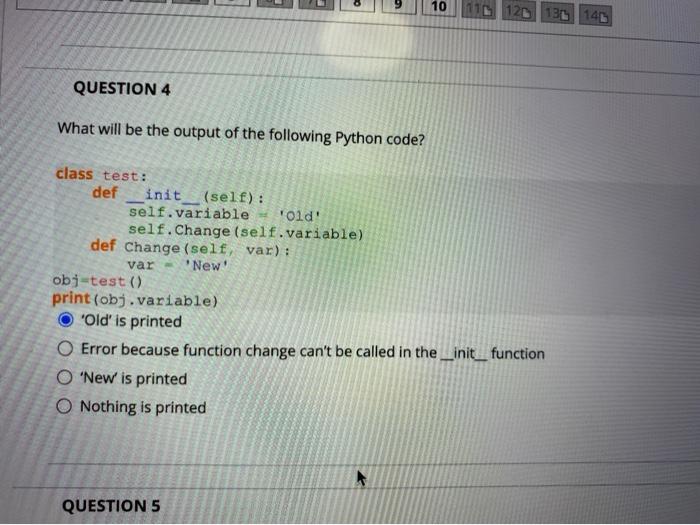 Solved 10 110 120 130 146 Question 4 What Will Be The Output 