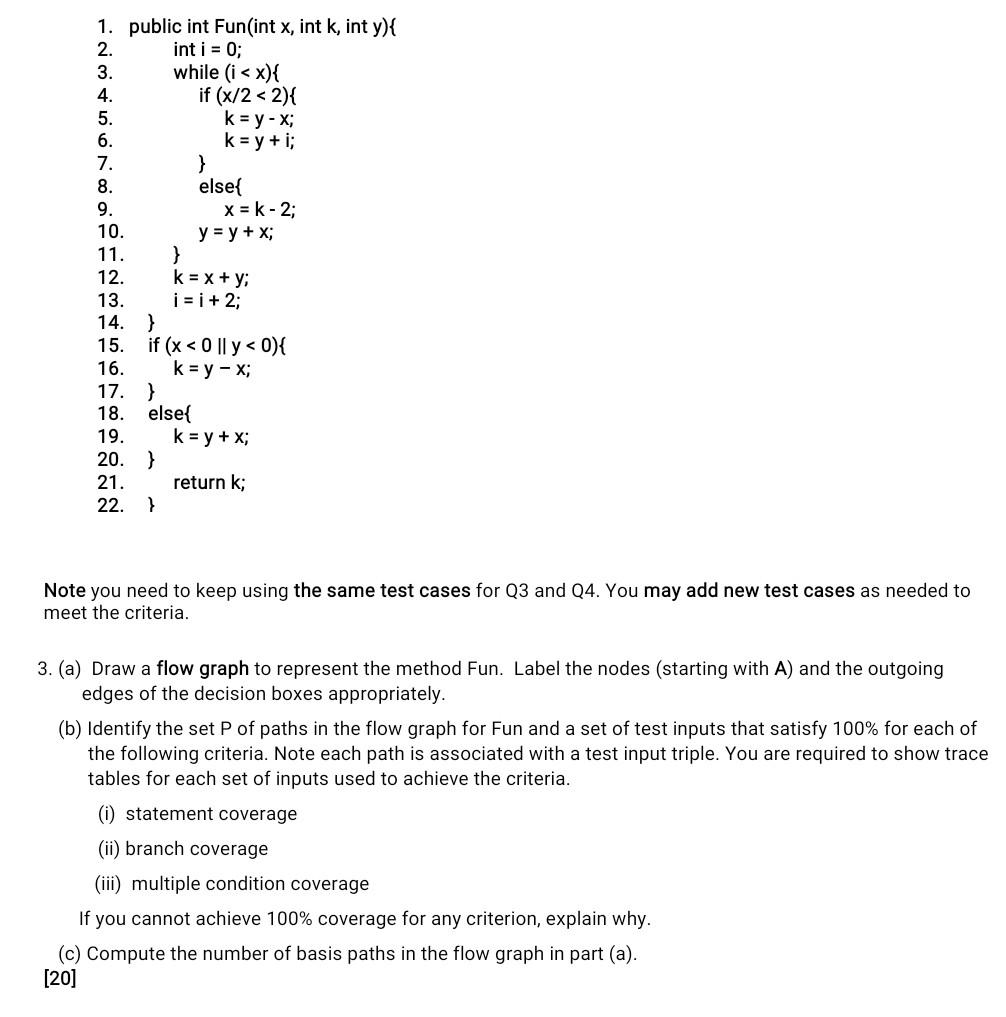 Solved public int Fun(int x, int k, int y){ int i=0; while | Chegg.com