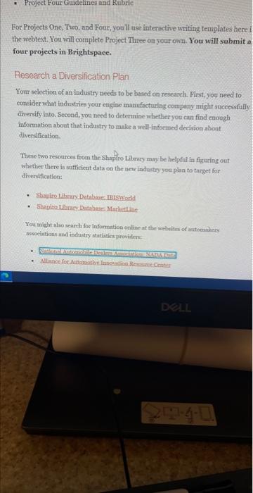 For Projects One, Two, and Four, youtl tise | Chegg.com