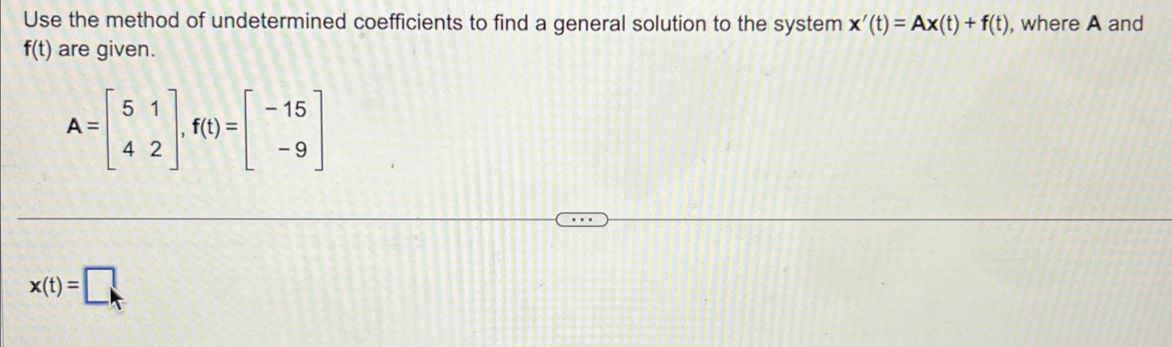 Use the method of undetermined coefficients to find a | Chegg.com