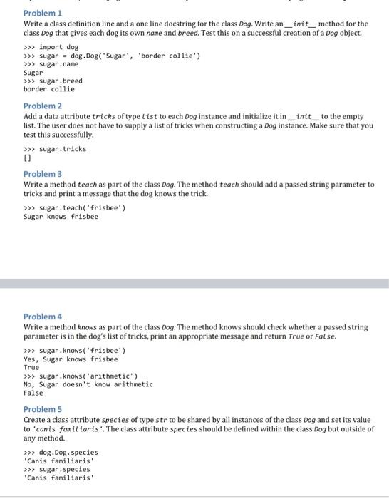 Solved Problem 1 Write a class definition line and a one | Chegg.com