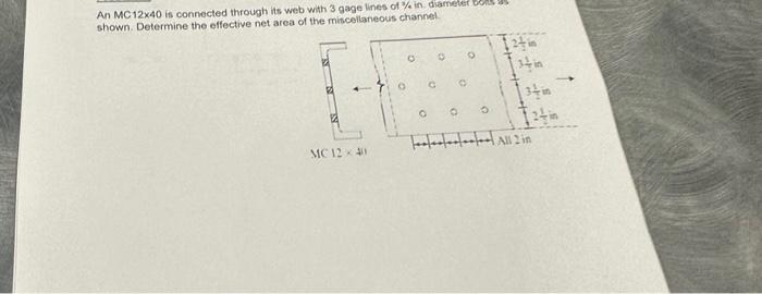 Solved shown. Determine the effective net area of the | Chegg.com