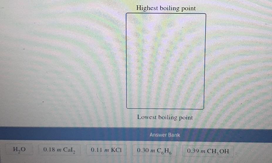Solved Highest boiling point Lowest boiling point Answer | Chegg.com