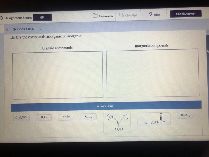 Solved Assignment Score: 0% Resources Lx Give Up? Hint Check | Chegg.com