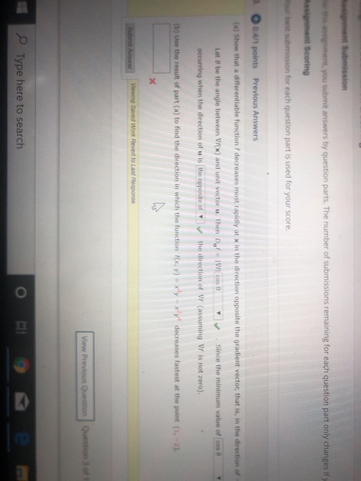 Solved Submission ment, you submit answers by question | Chegg.com
