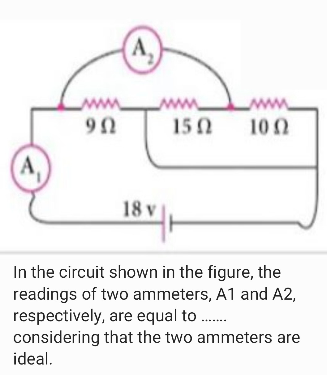 Solved In the circuit shown in the figure, the readings of | Chegg.com