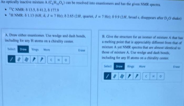 Solved Provide a structure for the compound C6H16 N2 using | Chegg.com