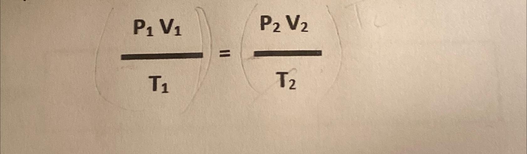 Solved P1V1T1=P2V2T2 ﻿Solve for (=isolate) ﻿T2 | Chegg.com