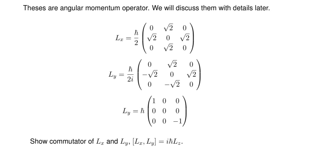 Solved Theses are angular momentum operator. We will discuss | Chegg.com