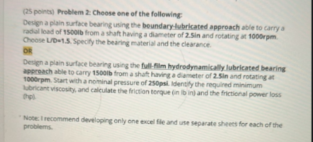 Solved (25 ﻿points) ﻿Problem 2: Choose one of the | Chegg.com