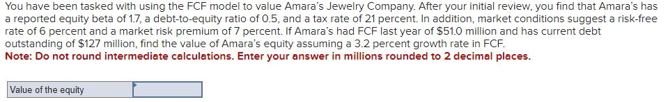 Solved You have been tasked with using the FCF model to | Chegg.com