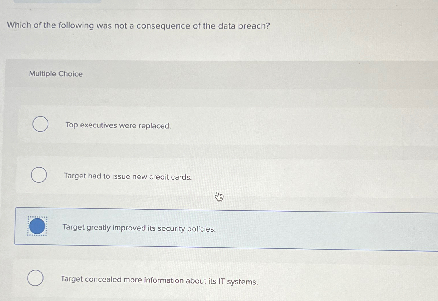 Solved Which of the following was not a consequence of the | Chegg.com