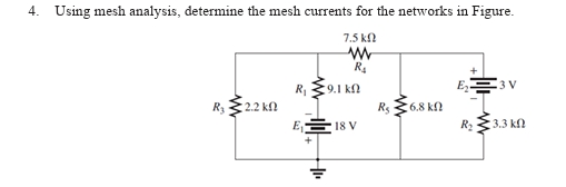 Solved Using mesh analysis, determine the mesh currents for | Chegg.com