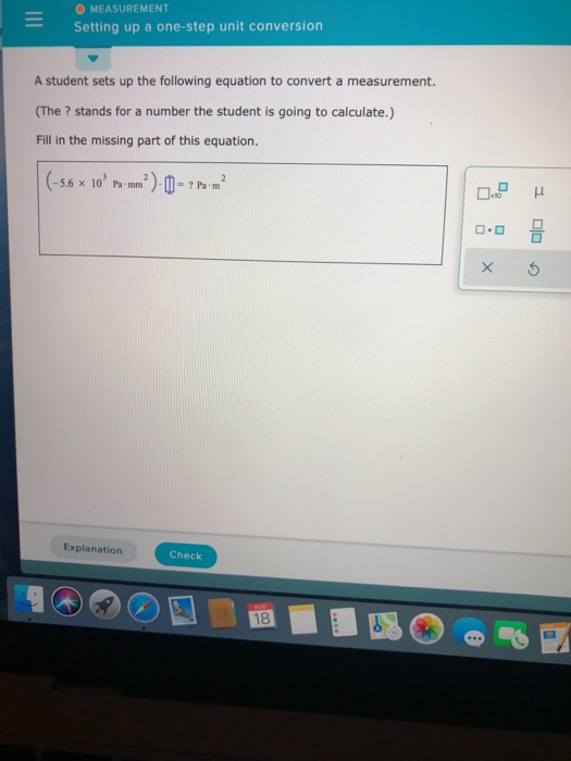 Solved O MEASUREMENT Setting up a one-step unit conversion A | Chegg.com
