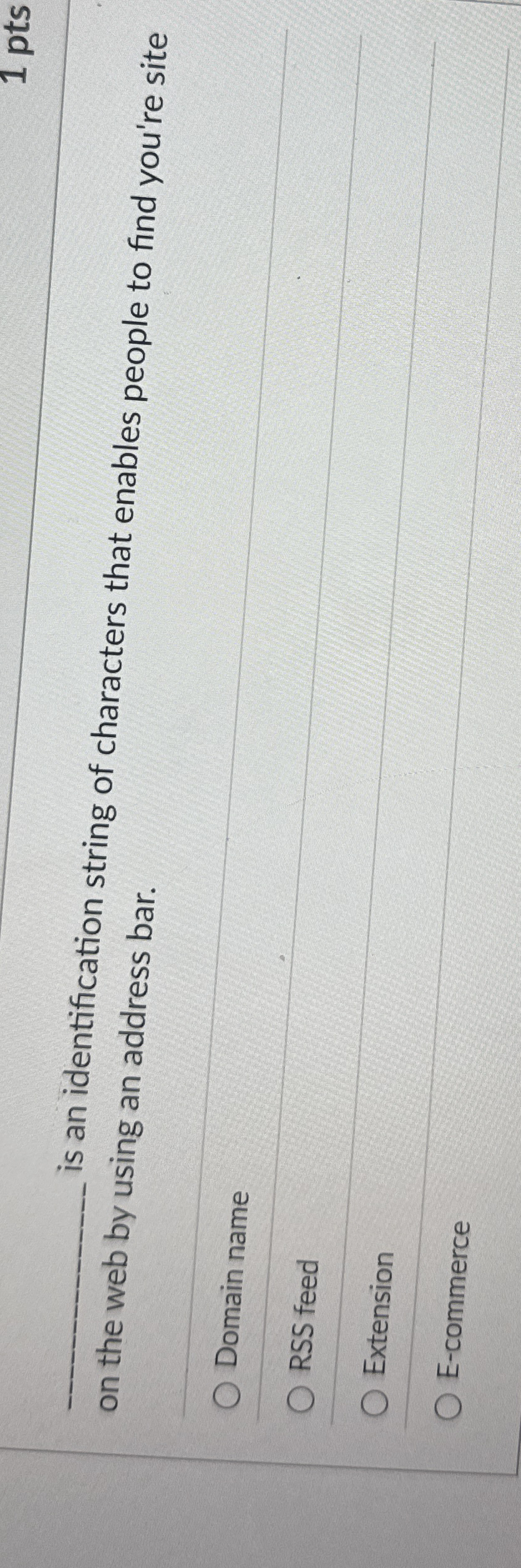 Solved q, ﻿is an identification string of characters that | Chegg.com