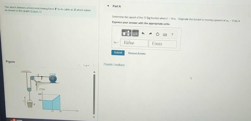 Solved The winch delivers a horizontal towing force F ﻿to | Chegg.com