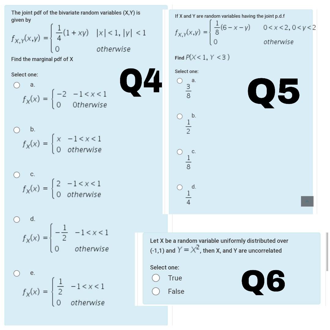 Solved The joint pdf of the bivariate random variables (X,Y) | Chegg.com