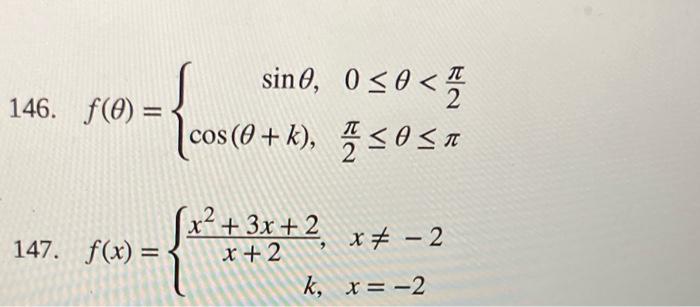 Solved In The Following Exercises Find The Value S Of K