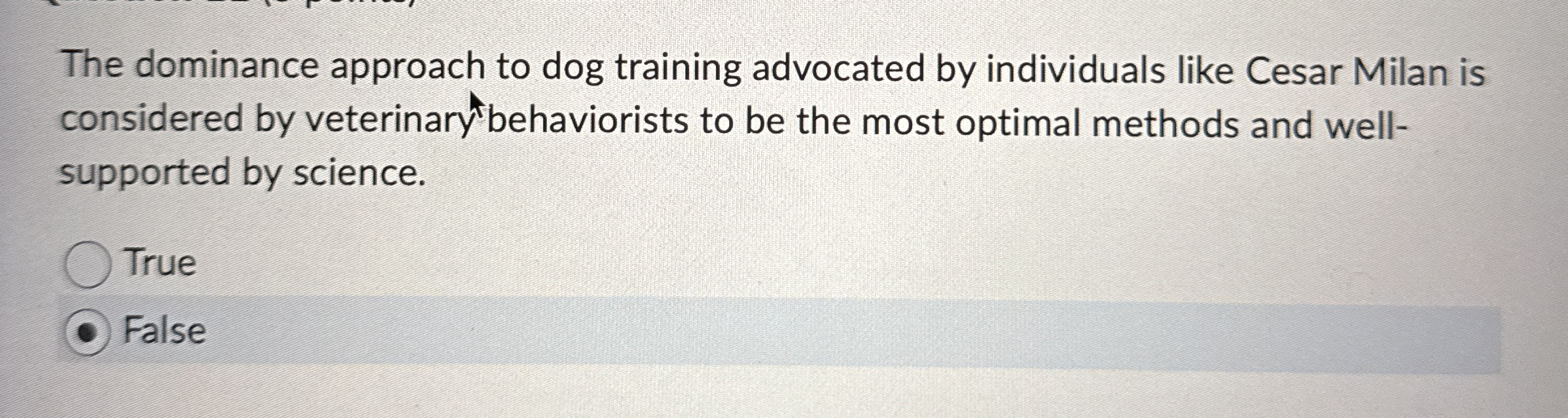 Solved The dominance approach to dog training advocated by | Chegg.com