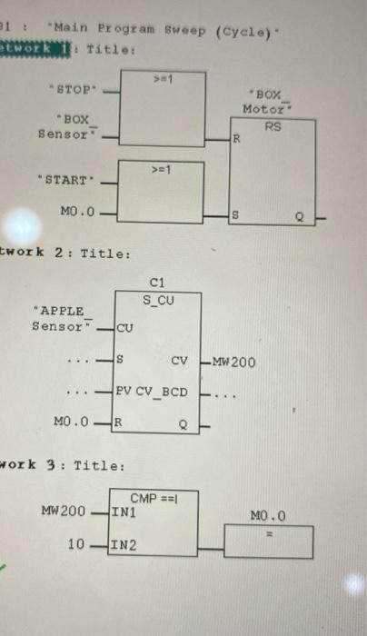 Solved PLC circuit drawing separating every 5 boxes | Chegg.com