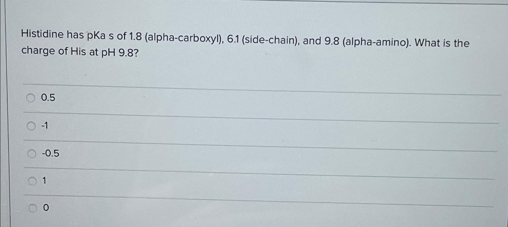 Solved Histidine has pKa s of | Chegg.com